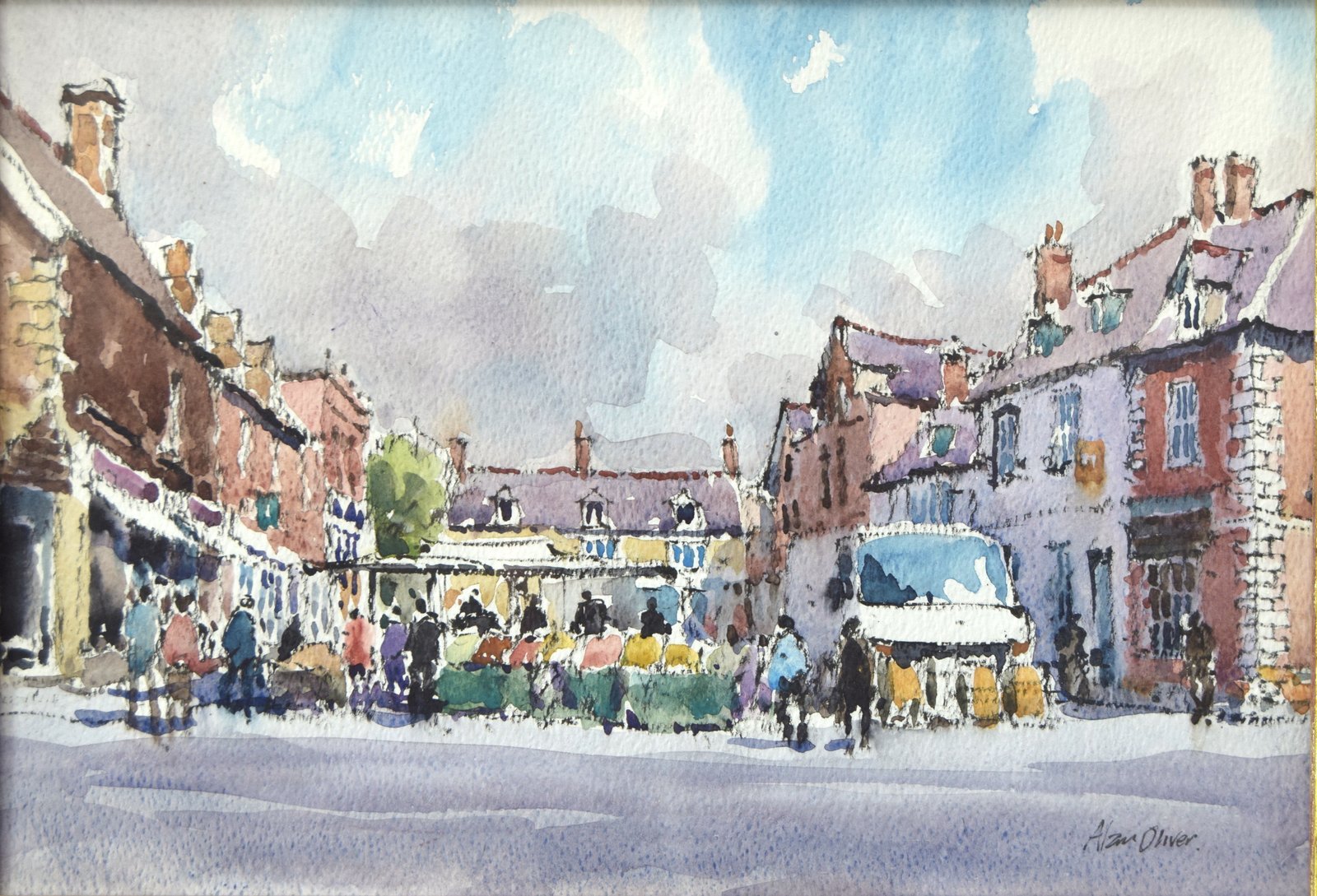 Oakham Market, by Alan Oliver – P E T E R B A R K E R F I N E A R T
